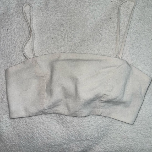 Tiger Mist | Tops | Tiger Mist White Crop Top With Tie Back | Poshmark
